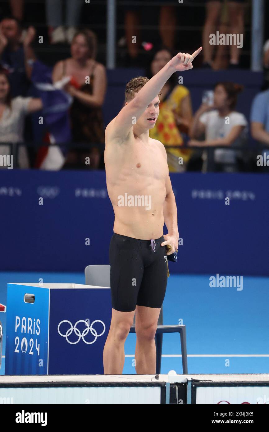 Paris, Ile de France, France. 31st July, 2024. Leon Marchand (France ...