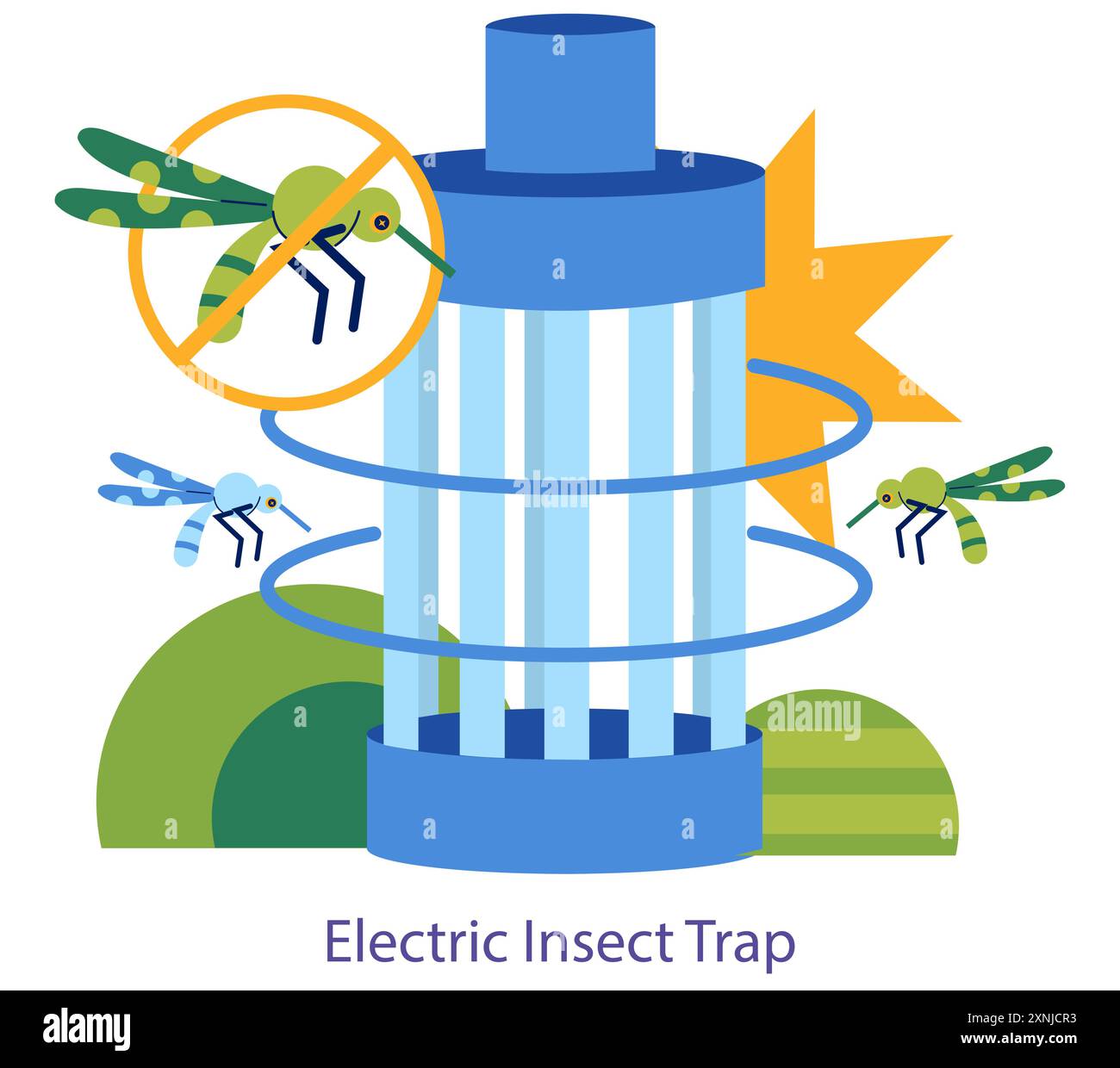 Insect Pest Control concept. Electric trap providing safe and effective ...