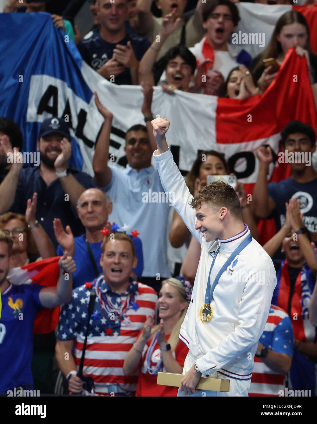 Paris, Ile de France, France. 31st July, 2024. Leon Marchand (France ...