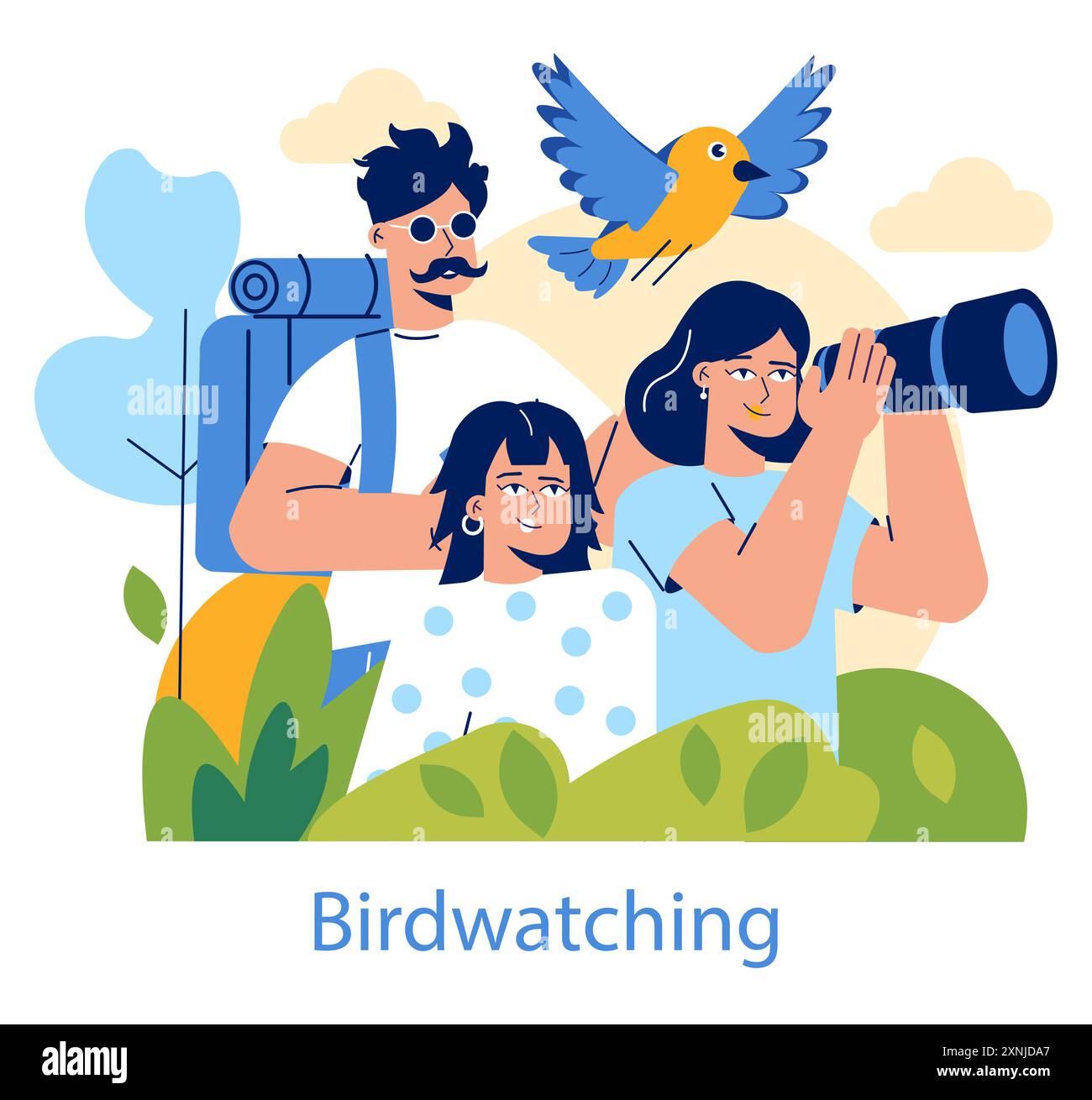 Bird spotting wildlife Stock Vector Images - Alamy