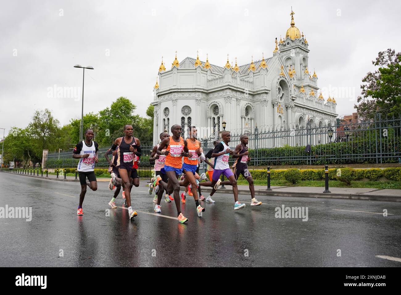 ISTANBUL, TURKIYE - APRIL 28, 2024: Athletes running Istanbul half ...
