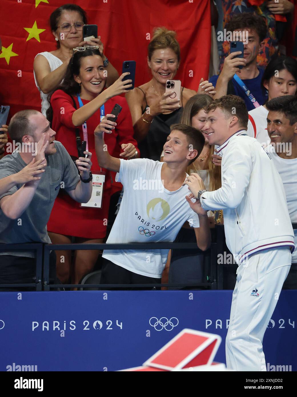 July 31, 2024, Paris, Ile de France, France: Leon Marchand (France) in ...