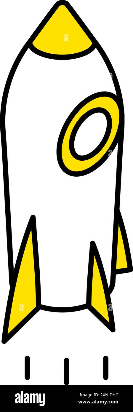 Business icons for rocket launches, target and goal achievement, and ...