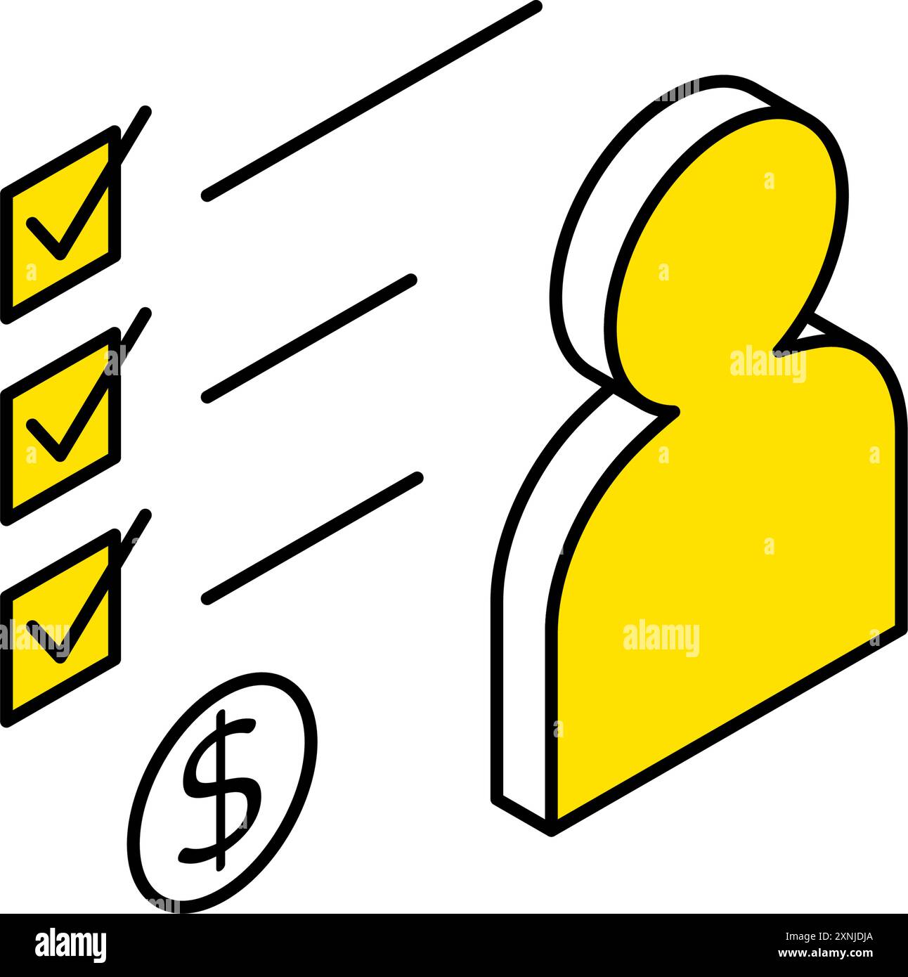 Checklist of tasks to increase sales, business icons for targets, goal ...