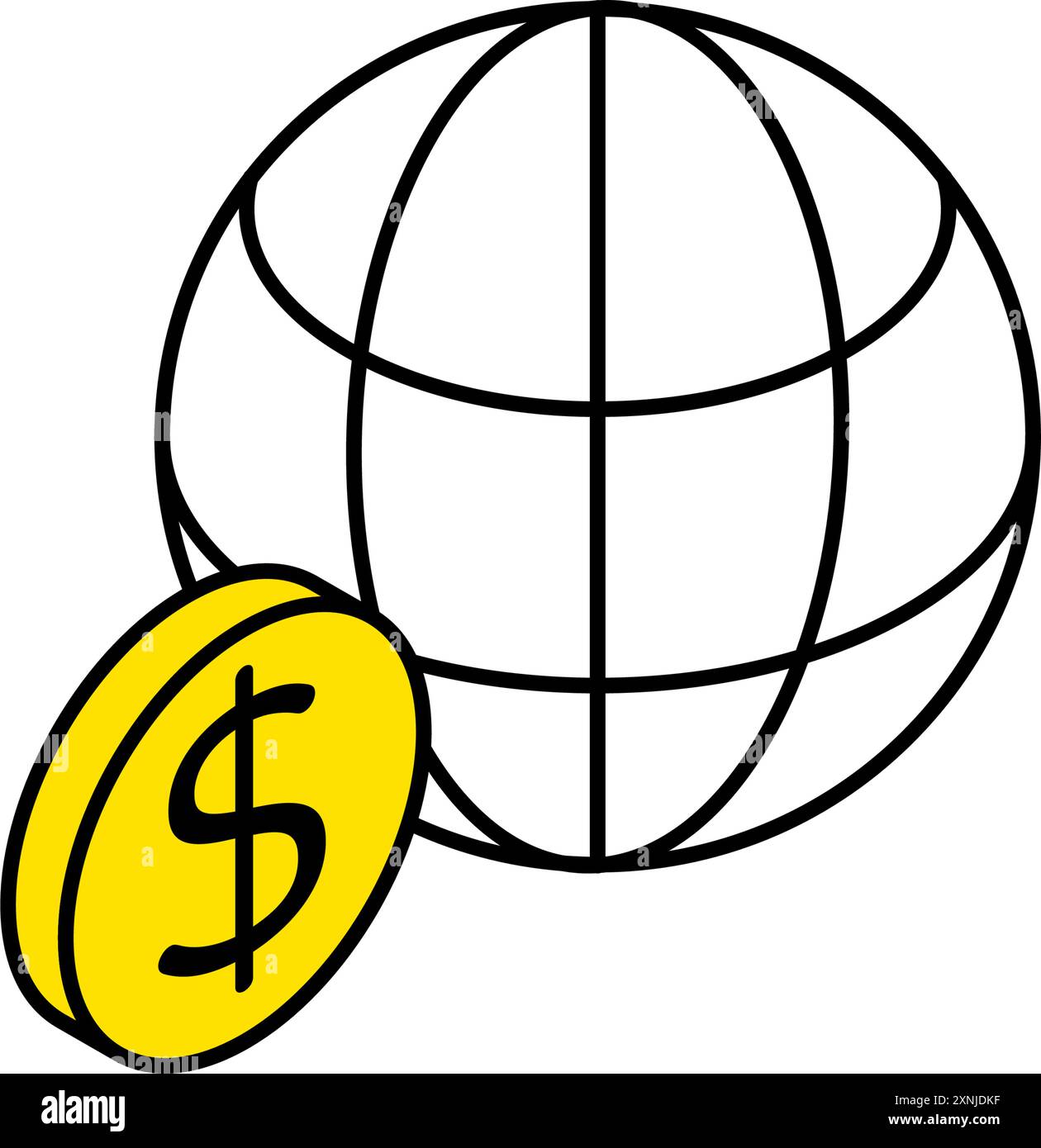 World globe coins Stock Vector Images - Alamy