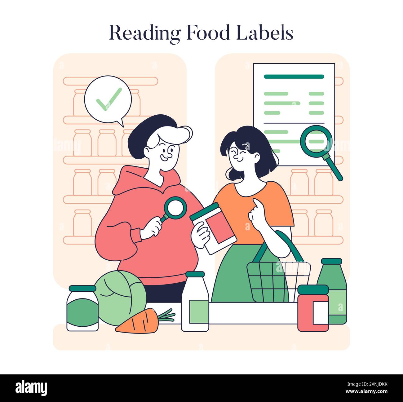 Low Histamine Diet concept. Individuals examining food labels carefully ...