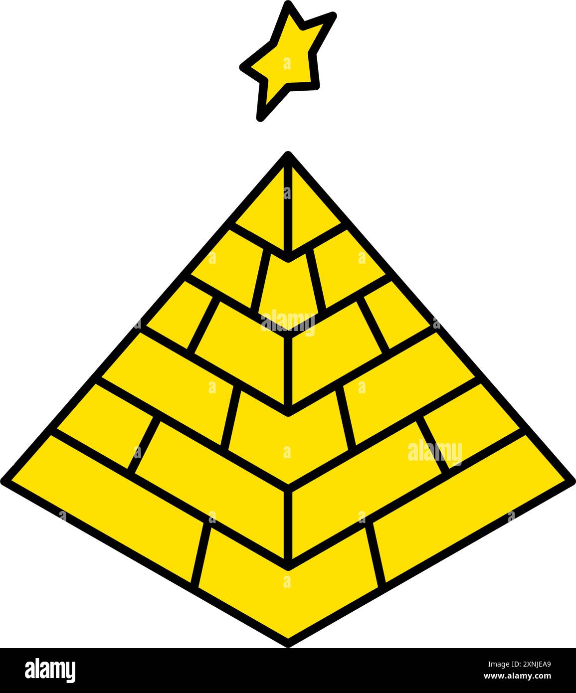 Pyramids and stars, business icons for targets, goal attainment, and ...