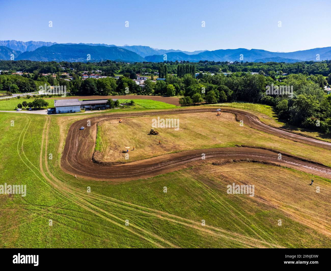 Circuit and autocross race from above Stock Photo - Alamy