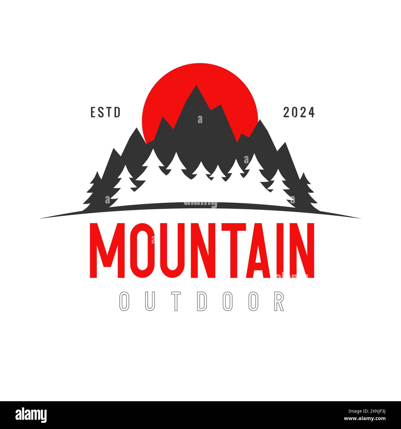 Camper mountain sunrise Stock Vector Images - Alamy