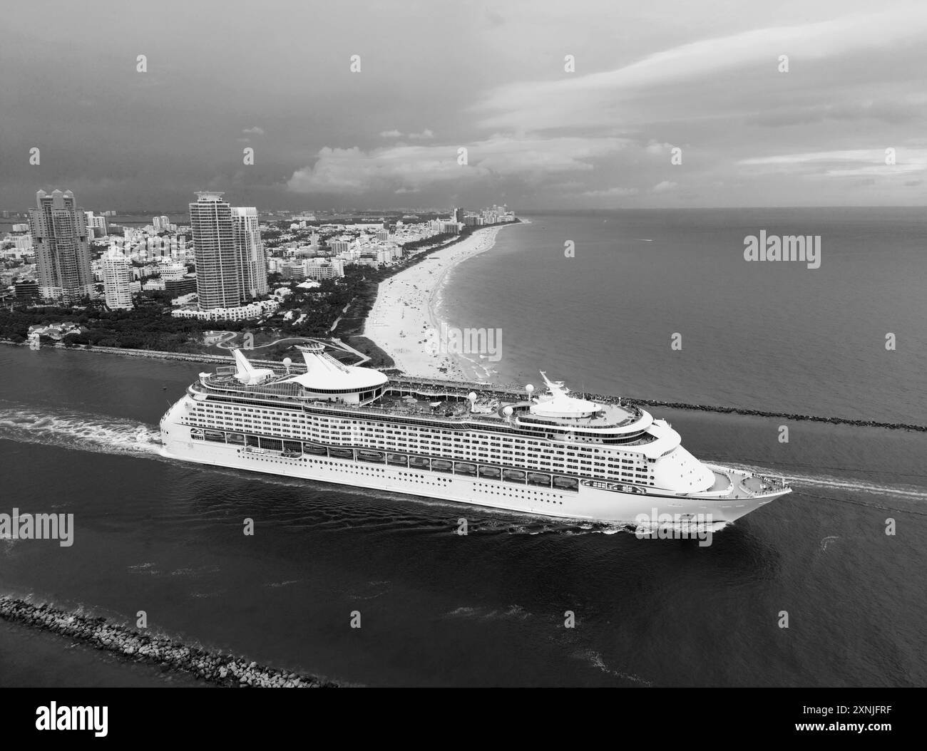 Aerial panorama luxury sea view Black and White Stock Photos & Images ...