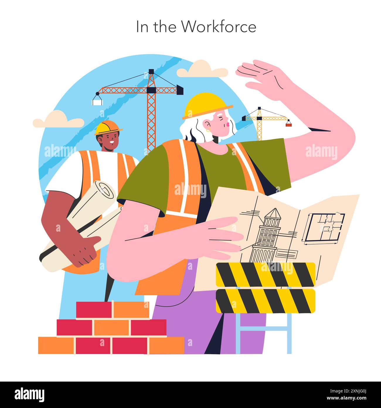 Empowerment concept. Senior woman and man working together on a ...