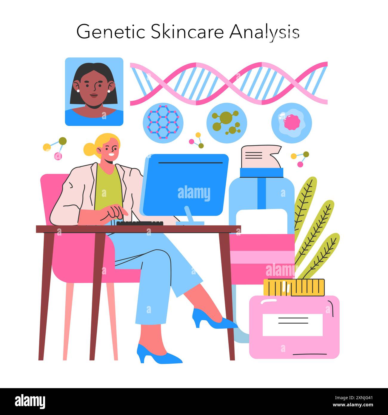 Scientist in blue lab Cut Out Stock Images & Pictures - Alamy