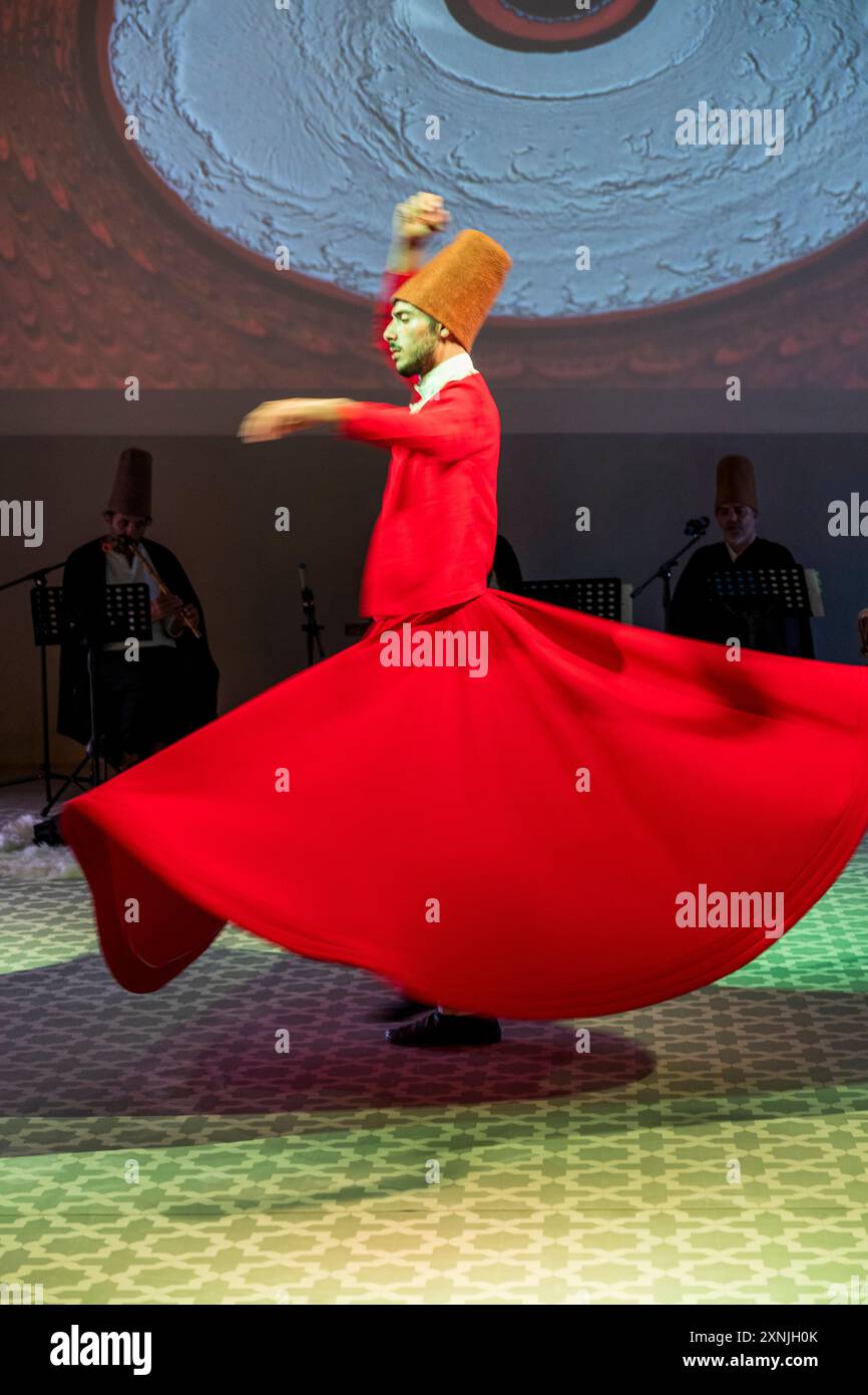 Turkish Sufi Whirling Dervish, Sultanahmet, Istanbul, Turkey Stock ...