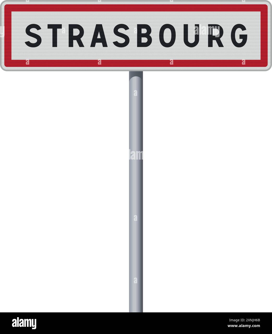 Vector illustration of the City of Strasbourg (France) entrance road ...