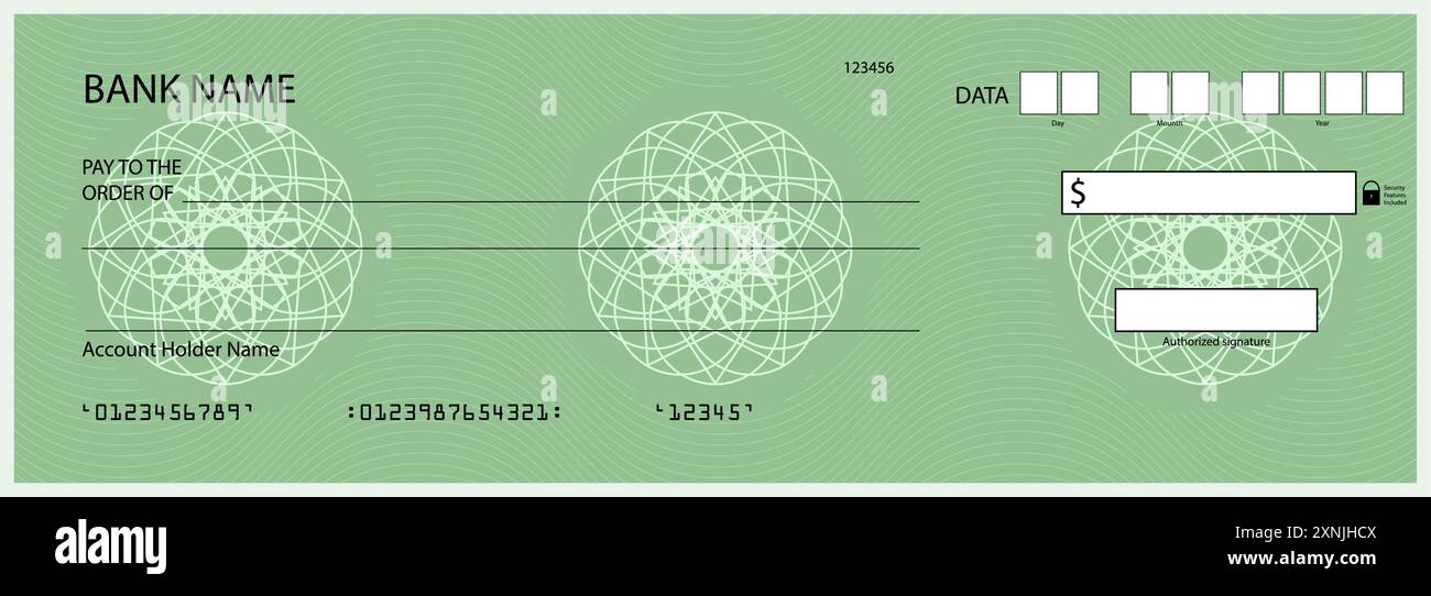 Coupon and cheque money, checkbook blank, business payment and personal ...