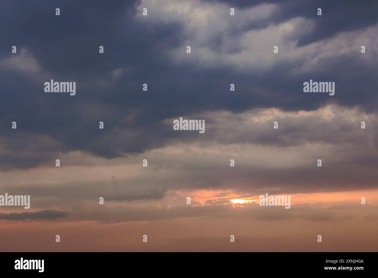 overcast sky with clouds at sunset. cloudy weather forecast Stock Photo ...