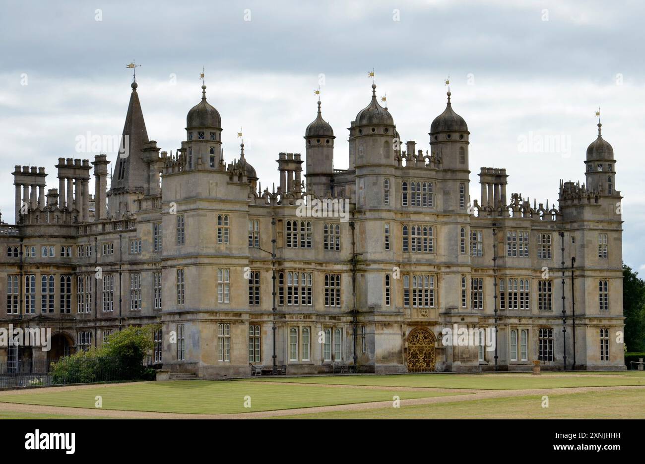 Burghley House in Cambridgeshire, England. An example of an Elizabethan ...