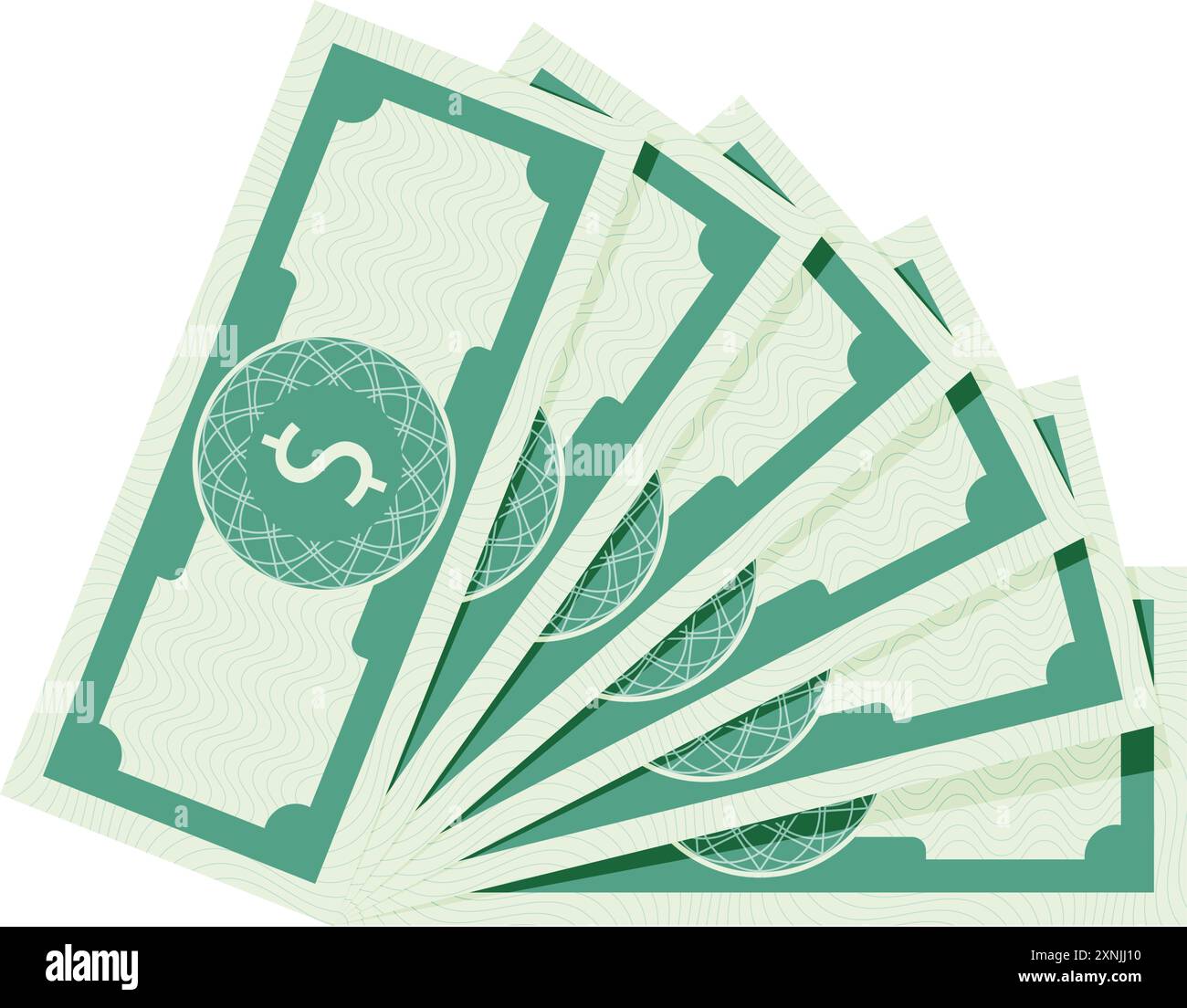 Fan of dollars, vector of business banknote cash, dollar finance ...