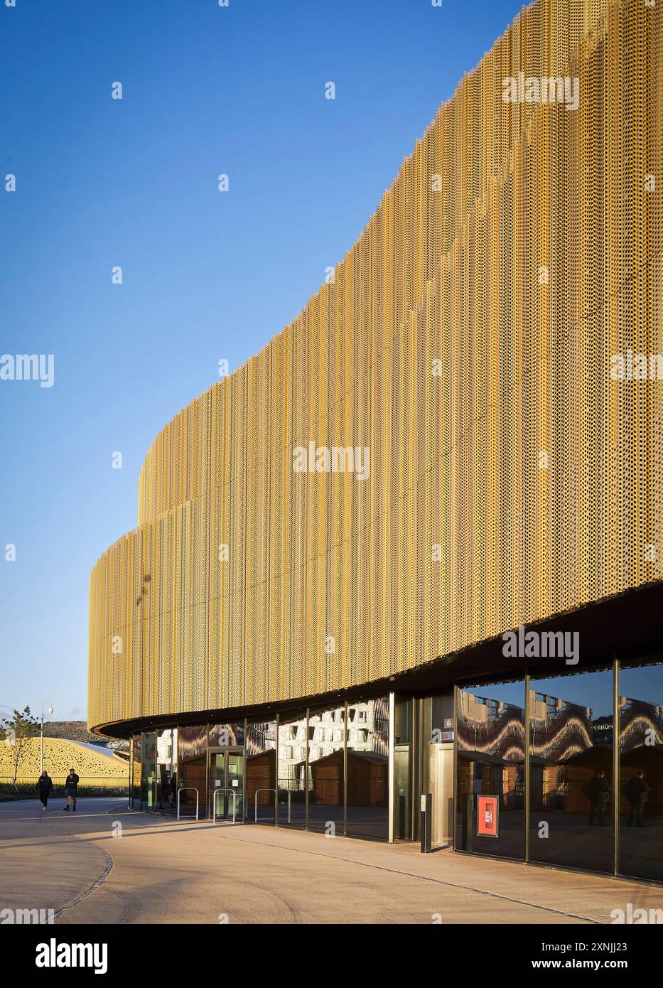 Detail of exterior facade cladding and ground floor glazing. Swansea ...