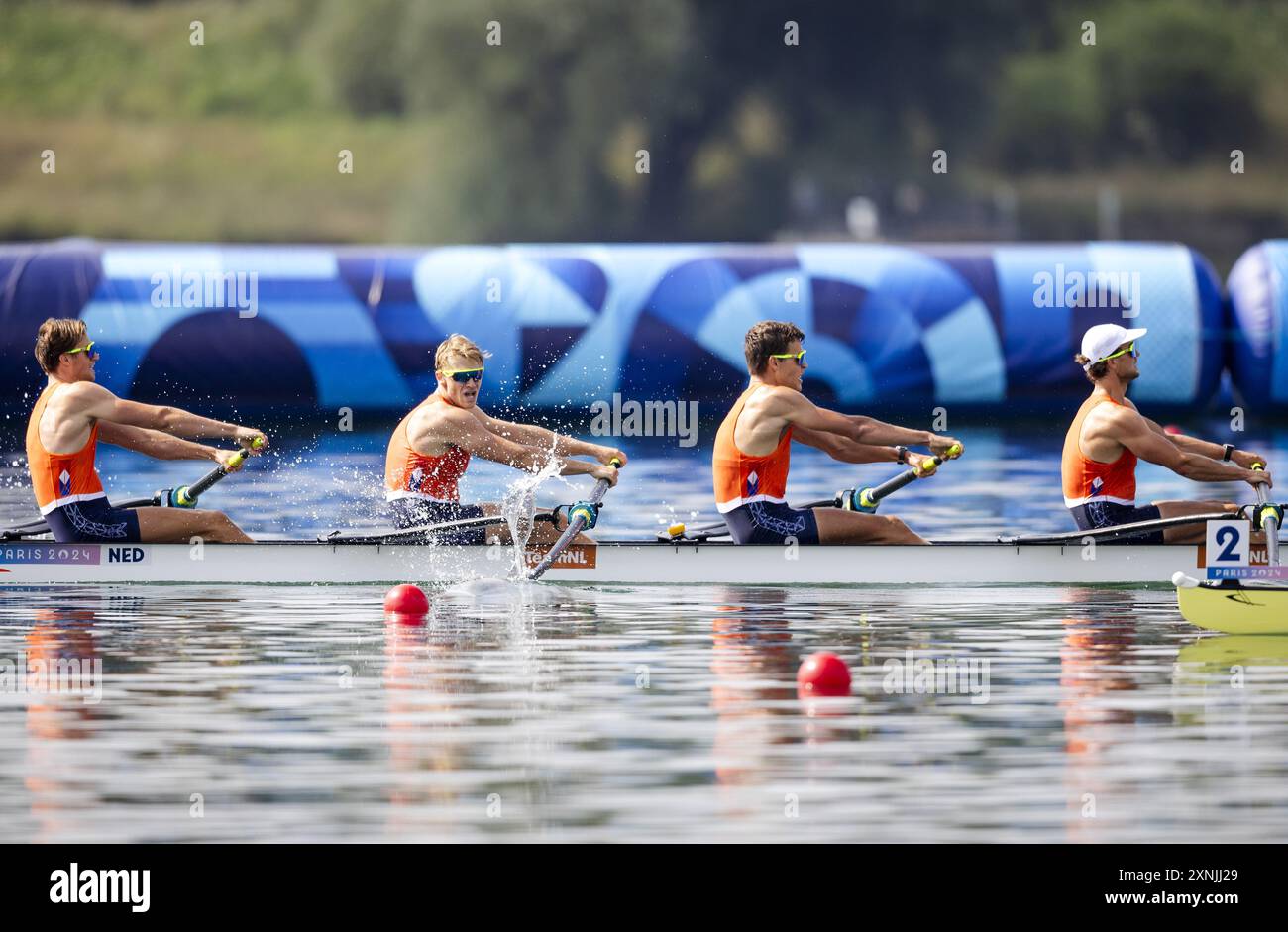 PARIS - The men's four in action during the finals of the Olympic ...