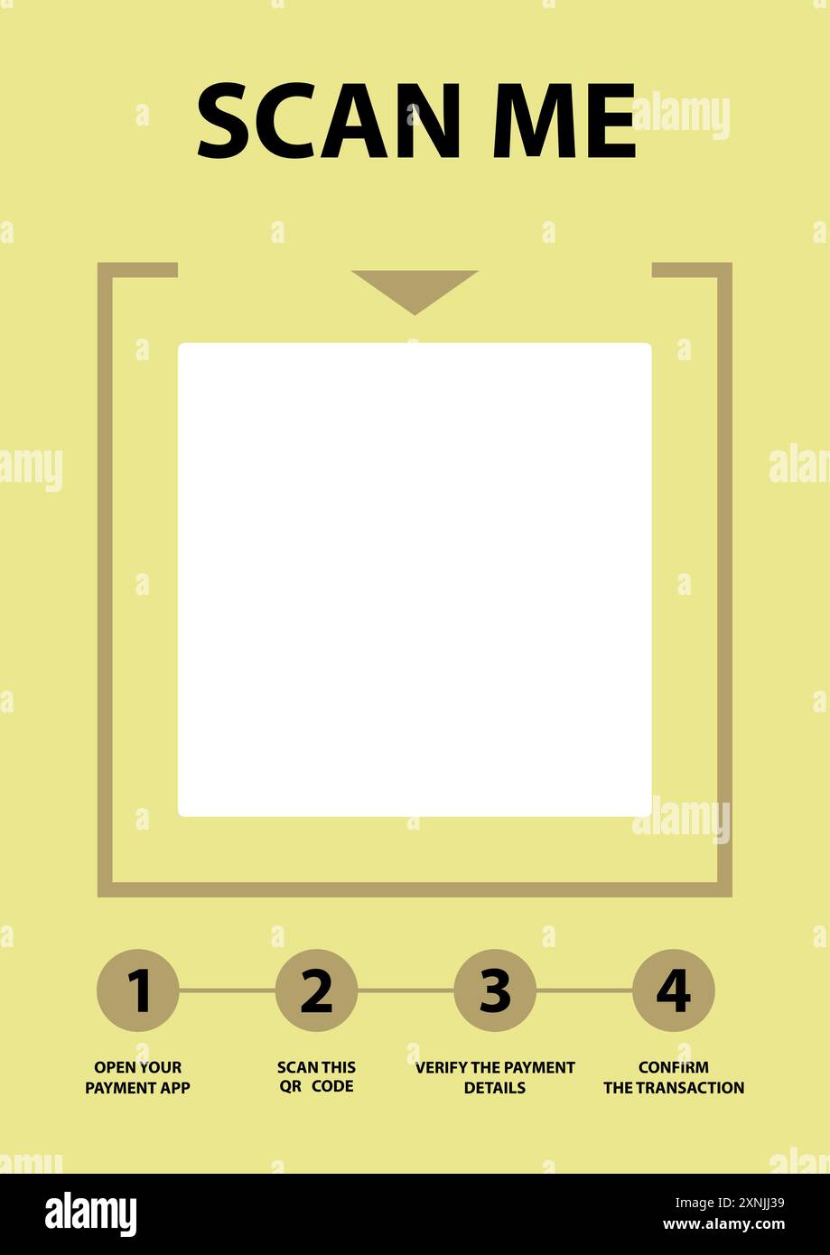 Banner for restaurant to pay bill by scan qr code. Vector of scanning ...