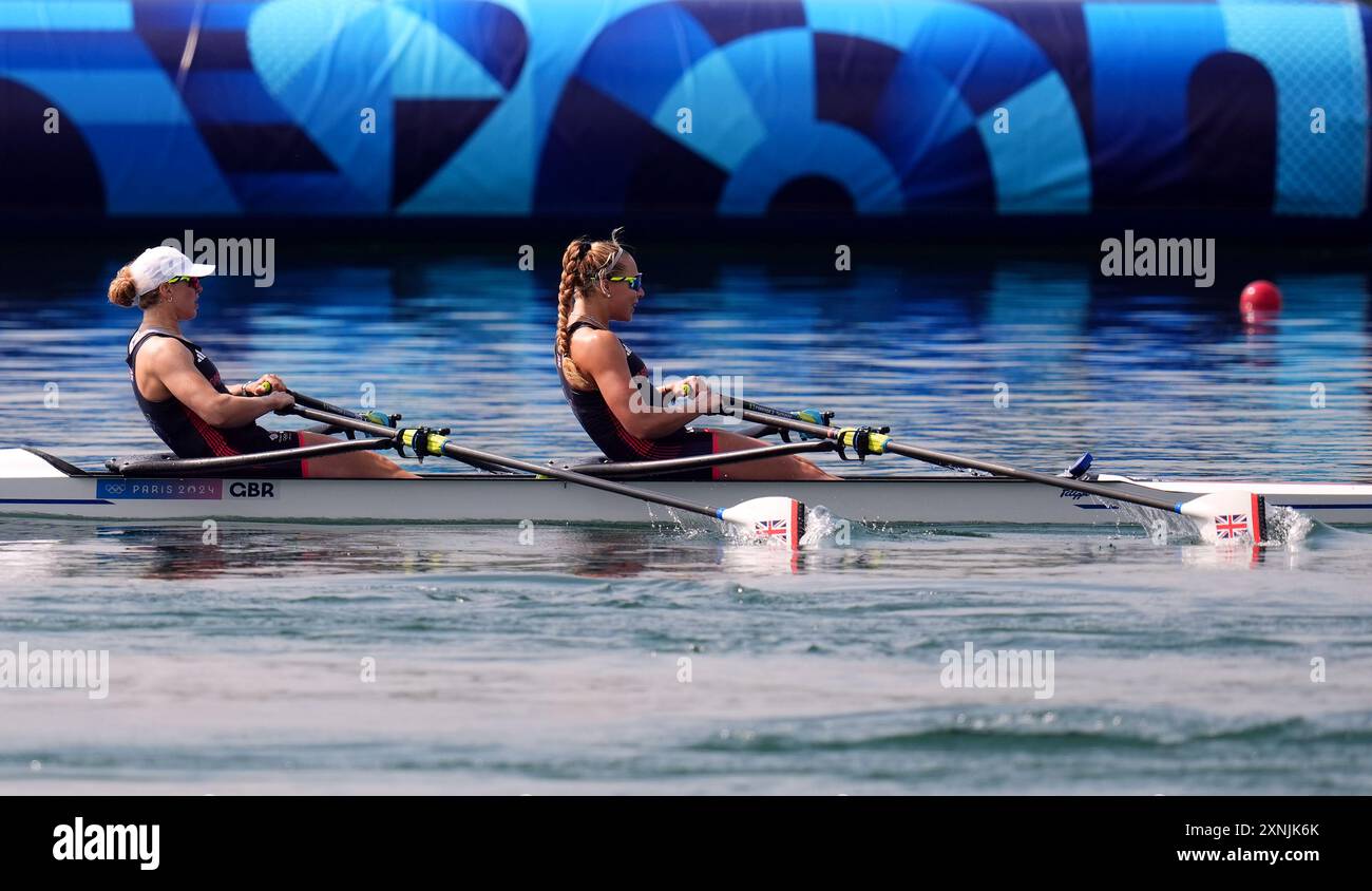Great Britain's Mathilda Hodgkins-Byrne and Rebecca Wilde compete in ...