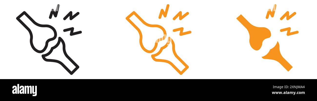 Arthritis knee joint pain icon web design logo set collection in vector Stock Vector Image & Art ...