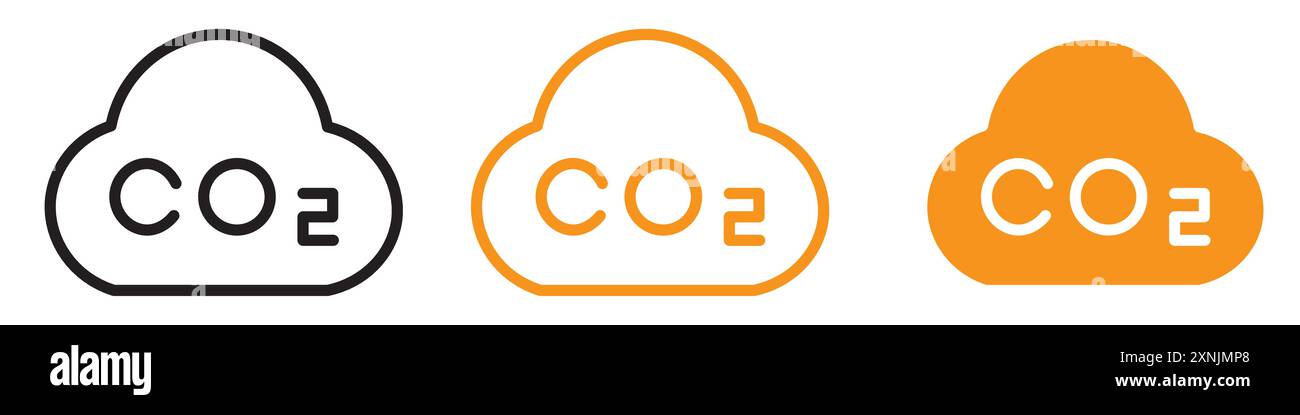 co2 gas carbon dioxide icon web design logo set collection in vector Stock Vector Image & Art ...