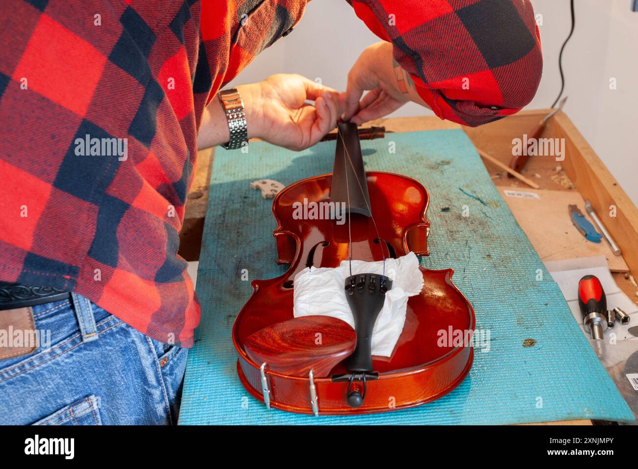 Repairing violin hi-res stock photography and images - Alamy