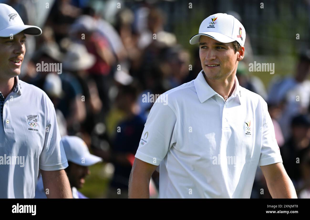 Paris, France. 01st Aug, 2024. Belgian golfer Adrien Dumont de Chassart ...