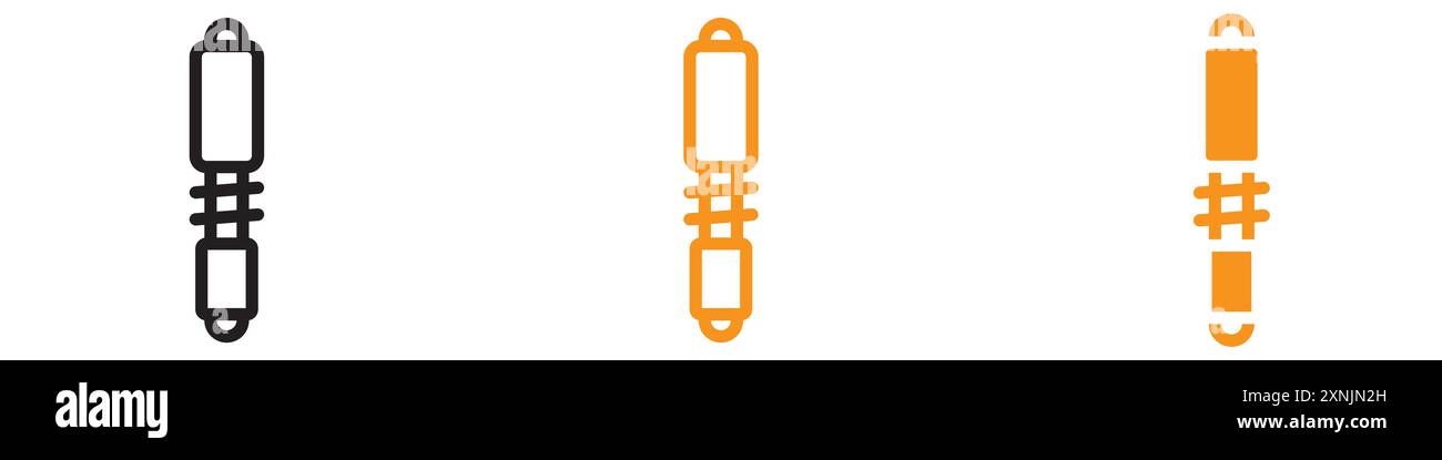 damper icon web design logo set collection in vector Stock Vector Image ...