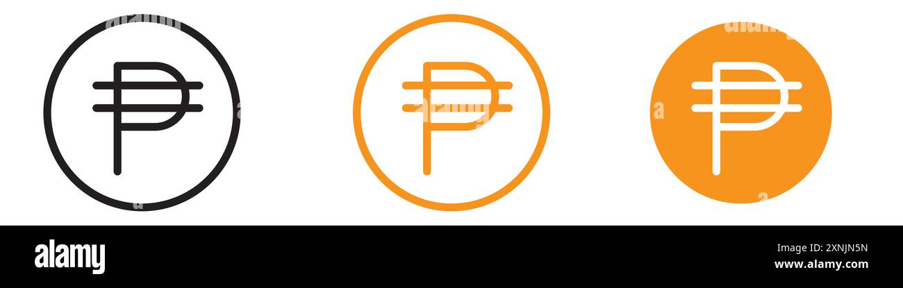 Cuba peso icon web design logo set collection in vector Stock Vector ...