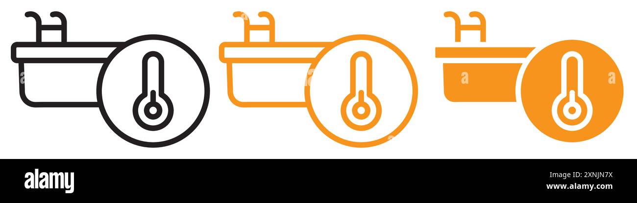 Cold plunge icon web design logo set collection in vector Stock Vector ...