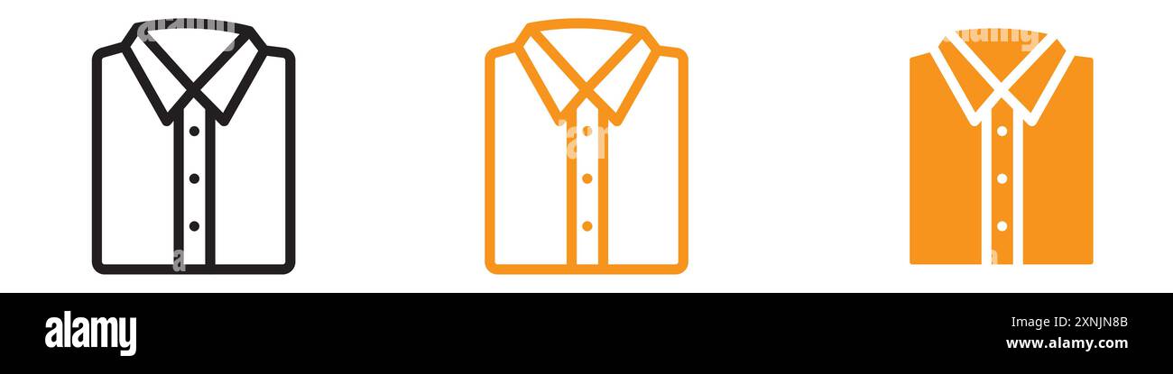 dress shirt icon web design logo set collection in vector Stock Vector ...