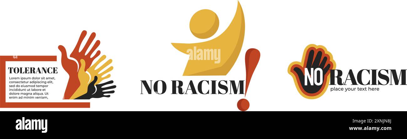 Anti racism message Stock Vector Images - Alamy