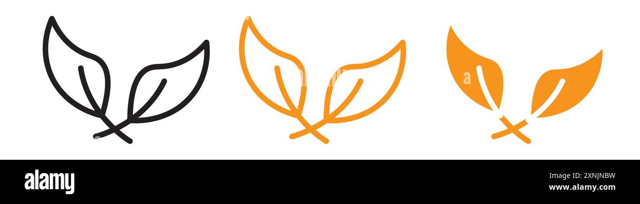 falcate icon web design logo set collection in vector Stock Vector ...