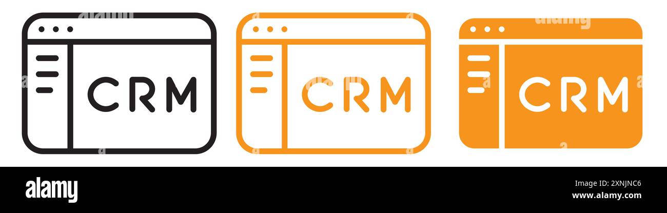 Crm logo design Stock Vector Images - Alamy