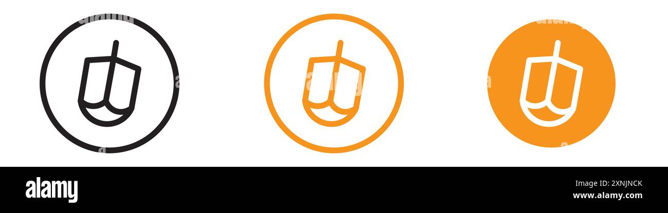 dreidel icon web design logo set collection in vector Stock Vector ...