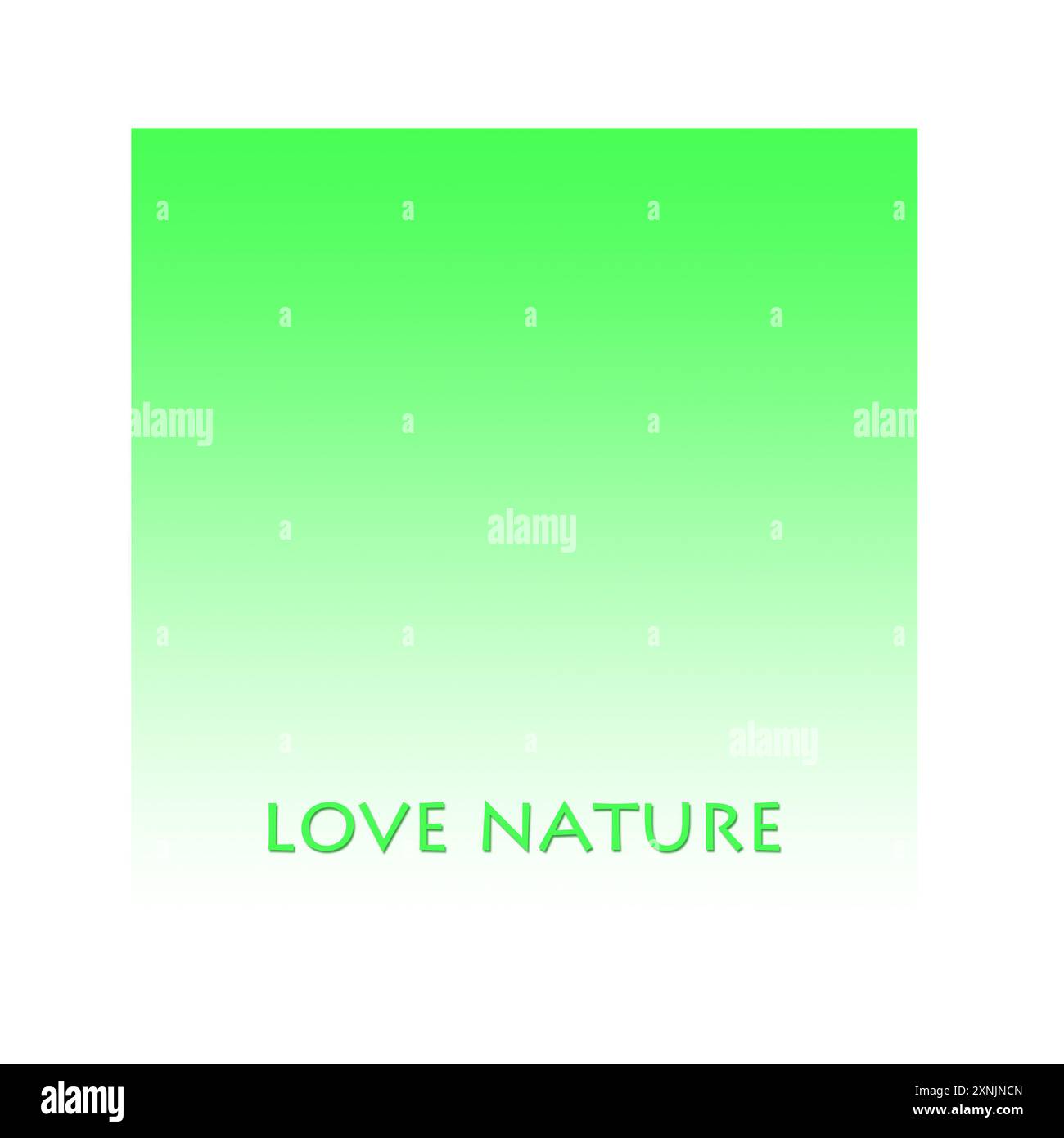 Love nature green symbol on white background. Abstract border frame for ...