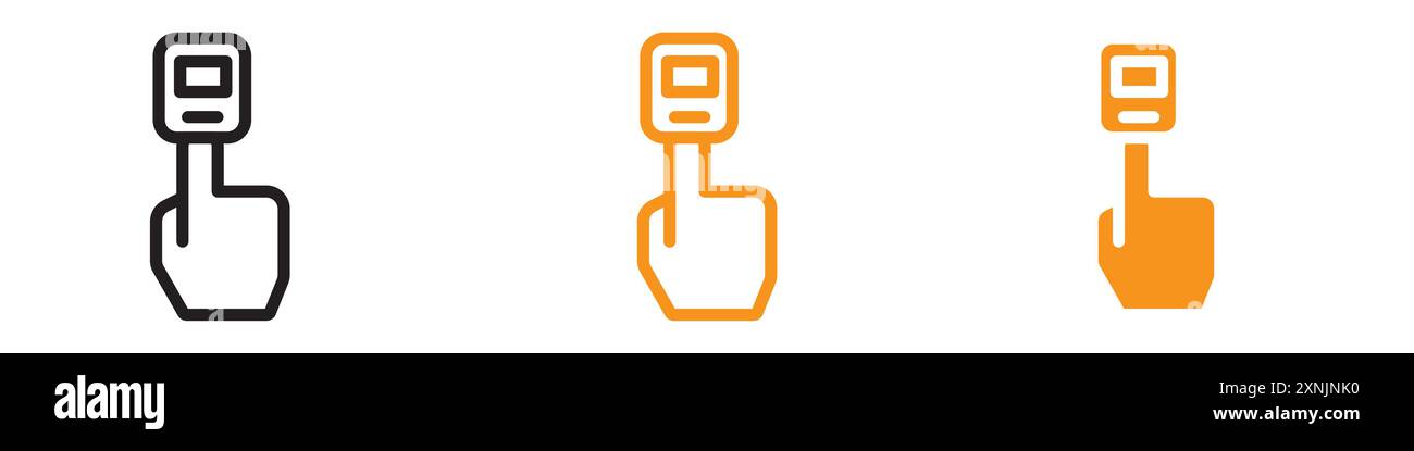 Fingertip pulse oximeter icon web design logo set collection in vector ...