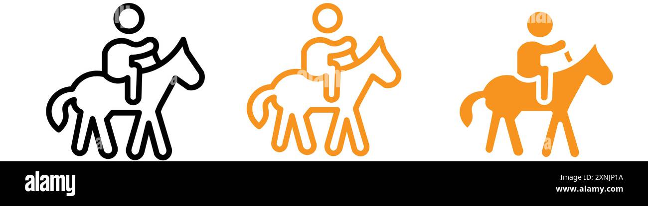 horse Ride icon web design logo set collection in vector Stock Vector ...