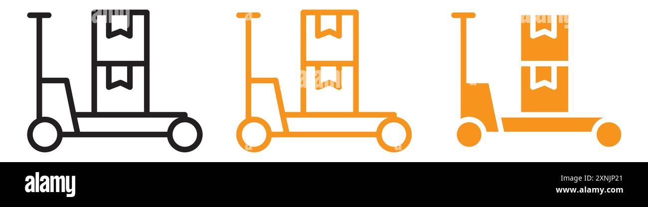 Hand pallet jack icon web design logo set collection in vector Stock ...