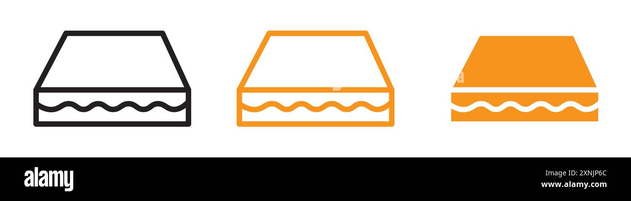 Latex mattress material icon web design logo set collection in vector ...