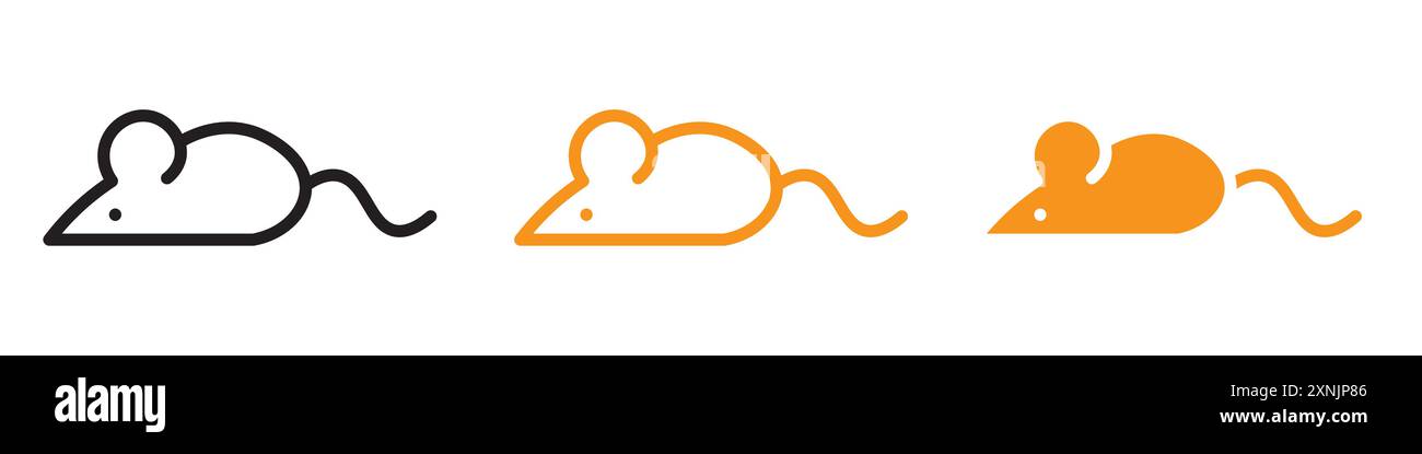 Mouse animal icon web design logo set collection in vector Stock Vector ...