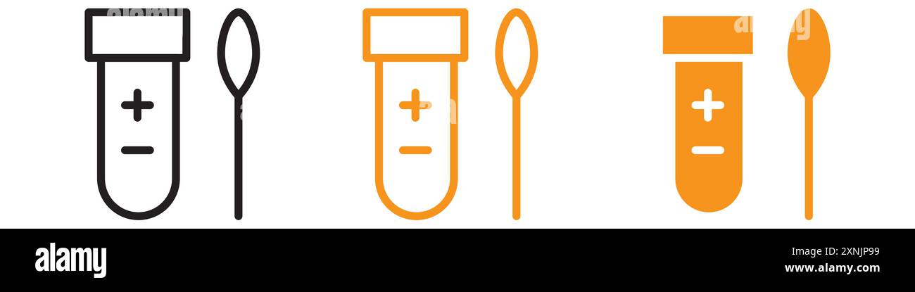 PCR test icon web design logo set collection in vector Stock Vector ...