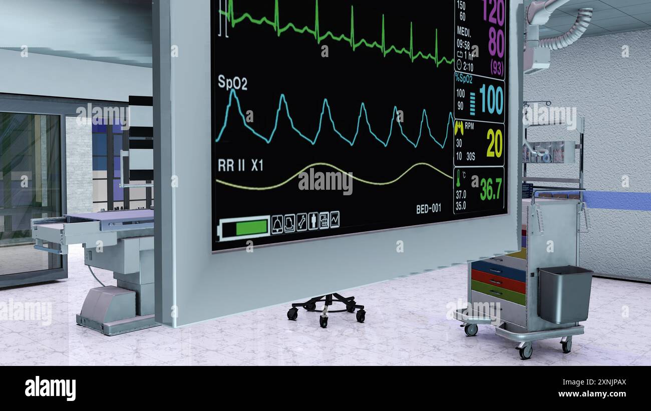 close-up of a mobile anesthesia workstation in the operating room Stock ...