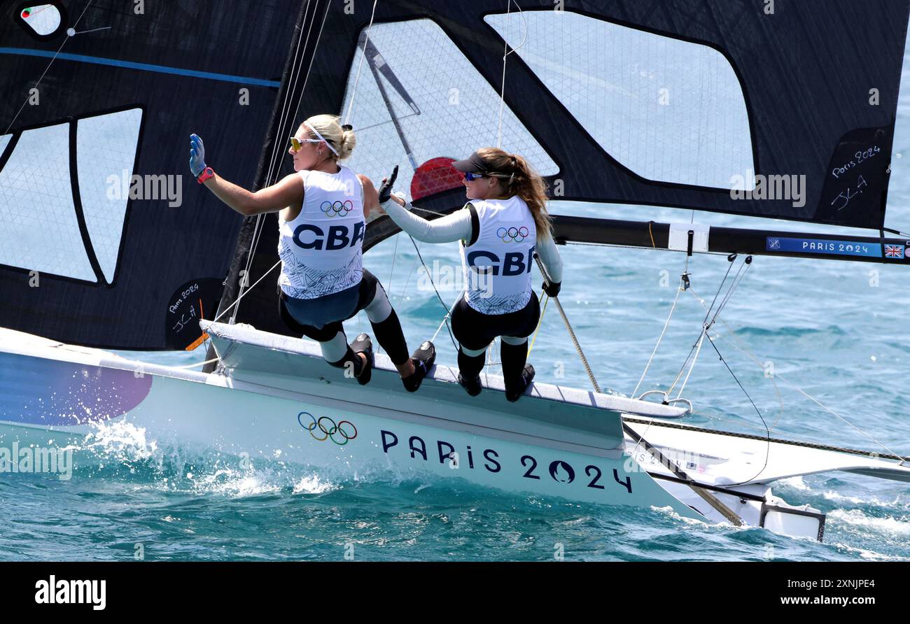Great Britain's Freya Black and Saskia Tidey during Women's Skiff ...