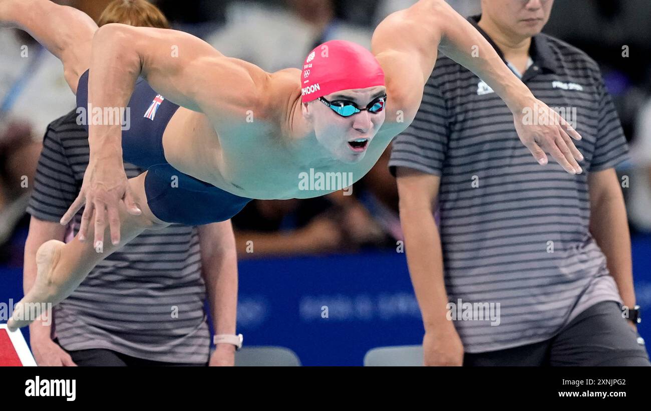 Alexander Cohoon, of Great Britain, competes in their heat of the men's ...