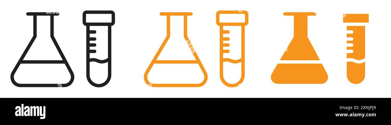 Laboratory test icon web design logo set collection in vector Stock ...