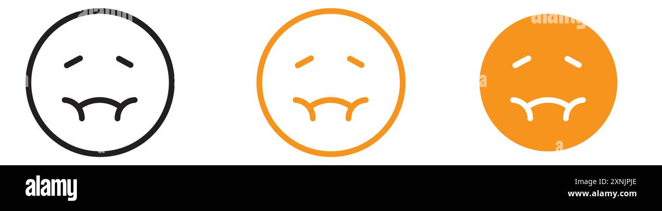 Nausea icon web design logo set collection in vector Stock Vector Image ...